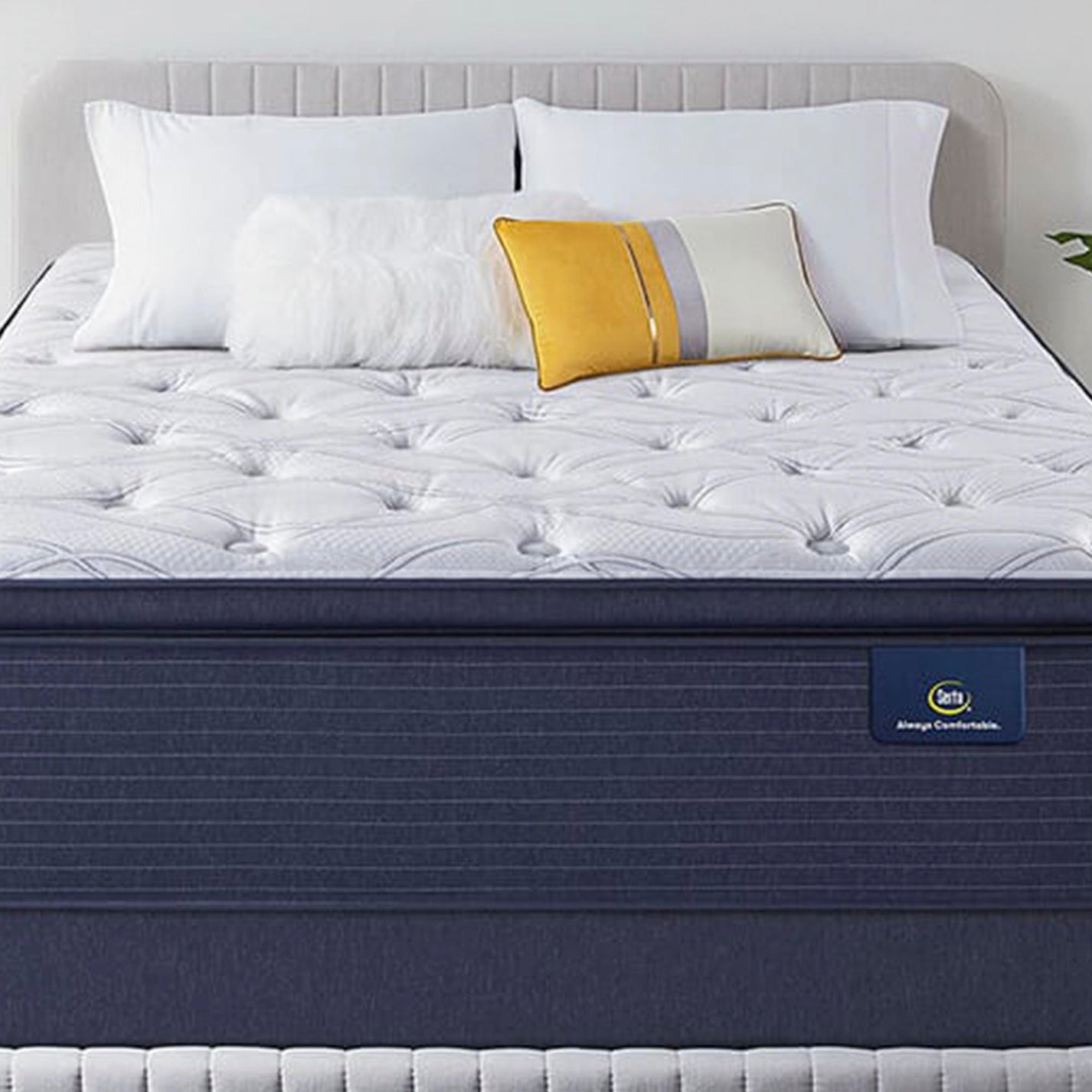 Queen Size Serta Spinal Care Elite Pillow Top Mattress 2243 Fens Tt