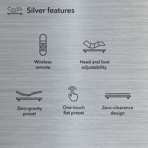 Baselogic Silver by Serta - Adjustable Bed Frame Bases
