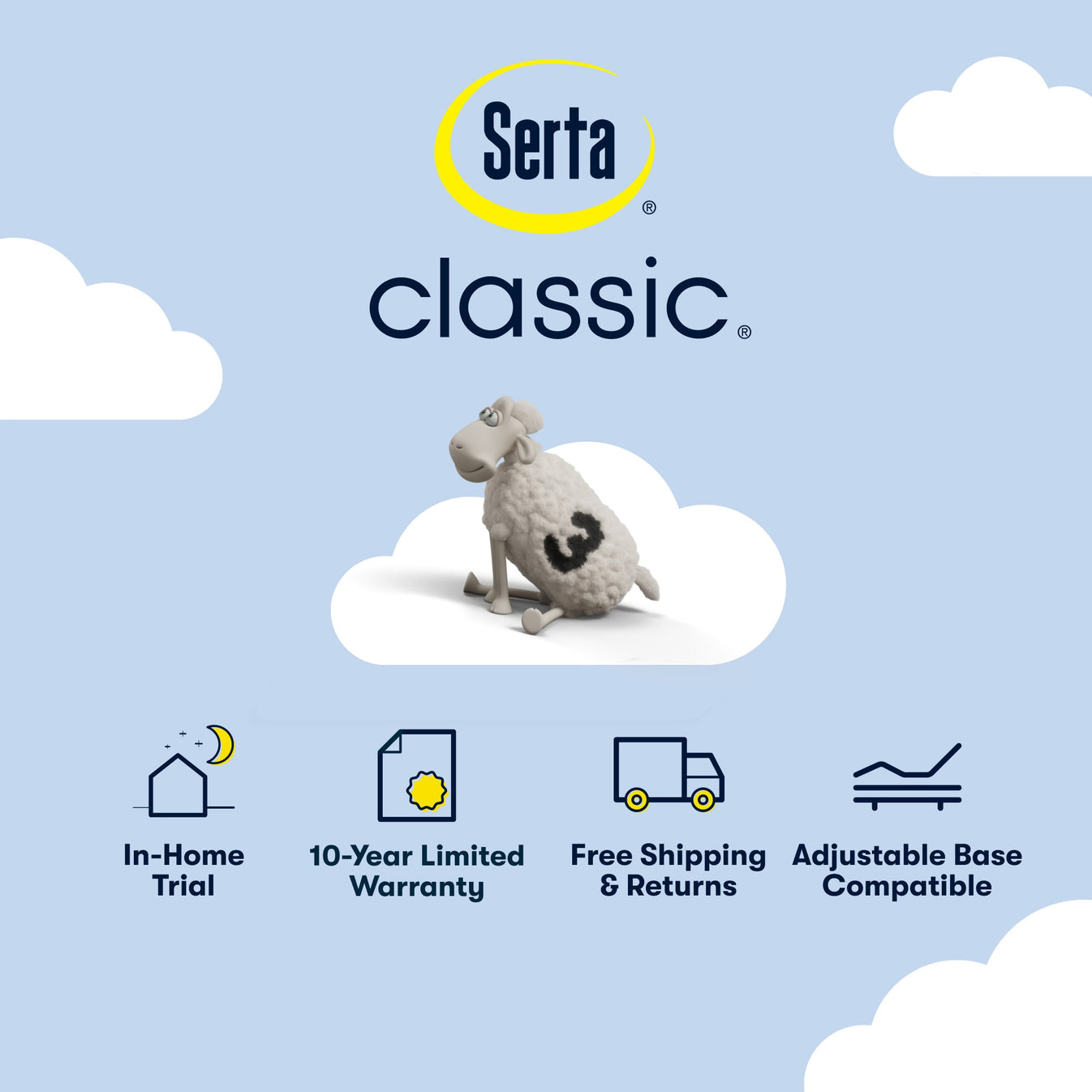 Serta Classic Mattress with 3 Zone Support